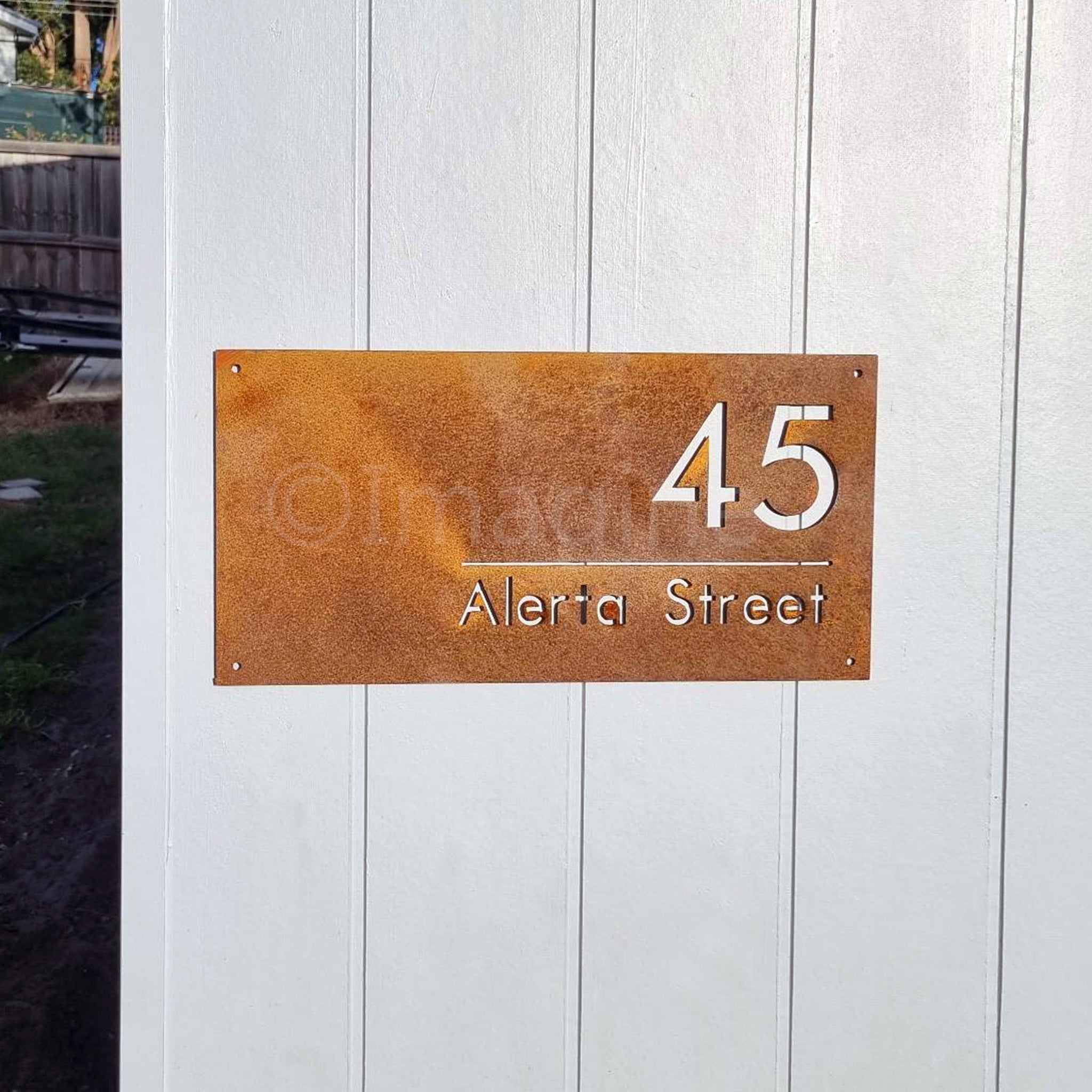 Custom Property Address / Business Logo Sign – Imagine Metal Art